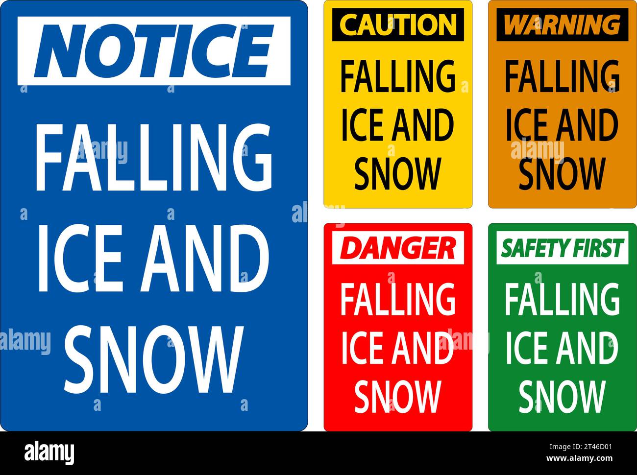 Danger falling ice sign Stock Vector Images - Alamy