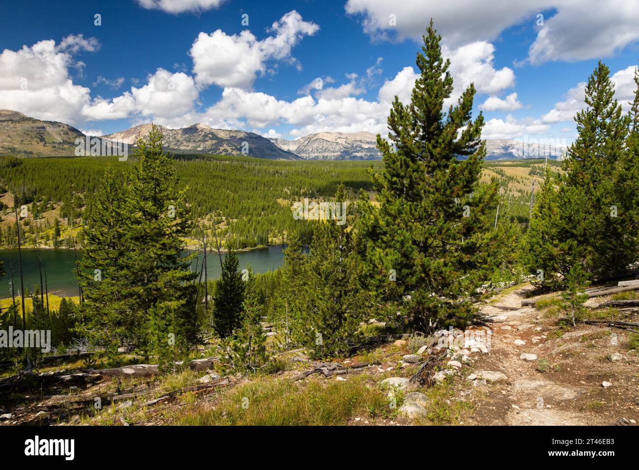 Grizzly Lake resting below the Gallatin Mountains and the Grizzly Lake ...