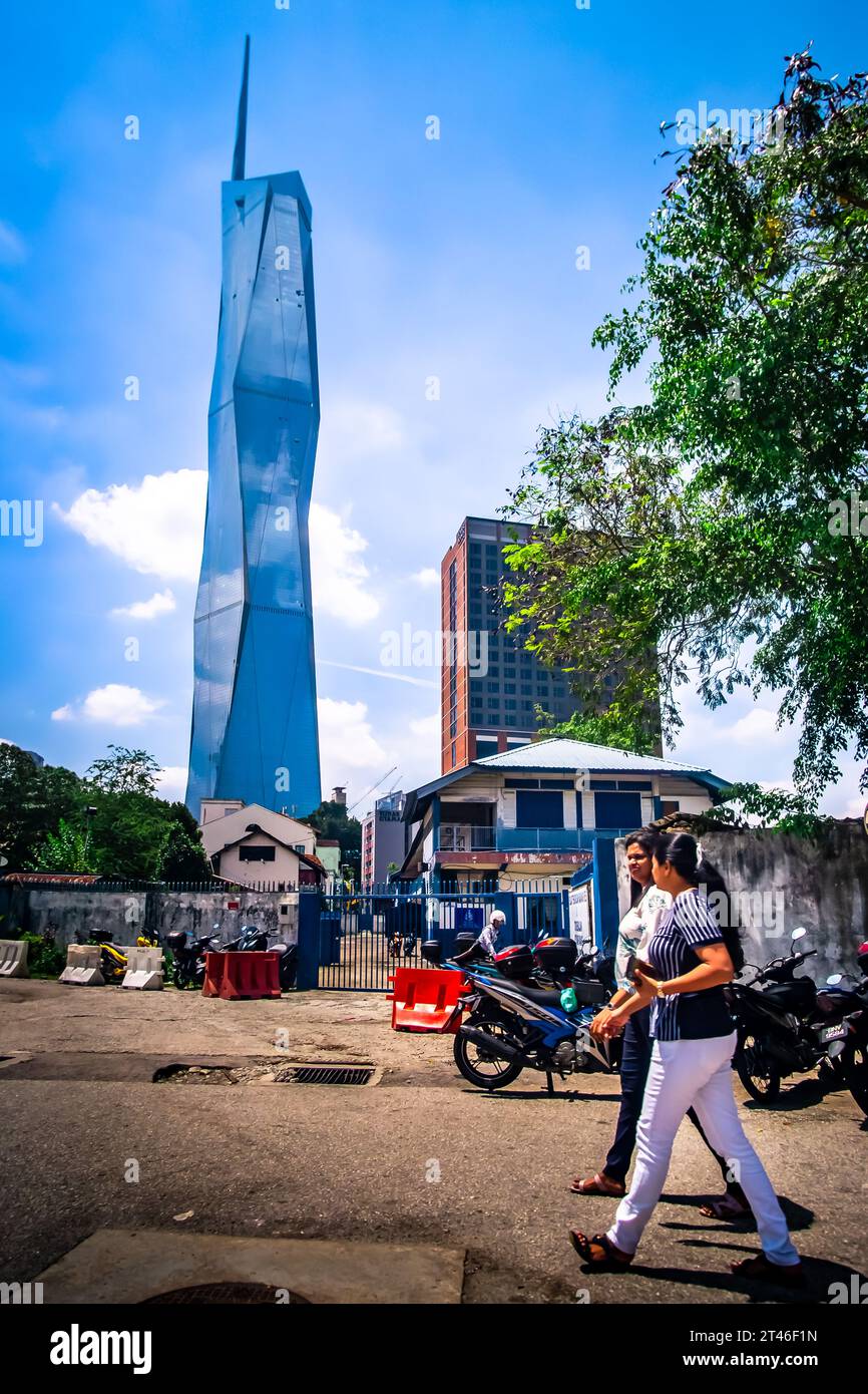 A view of Merdeka 118 Tower near China Town in Kuala Lumpur, Malaysia ...