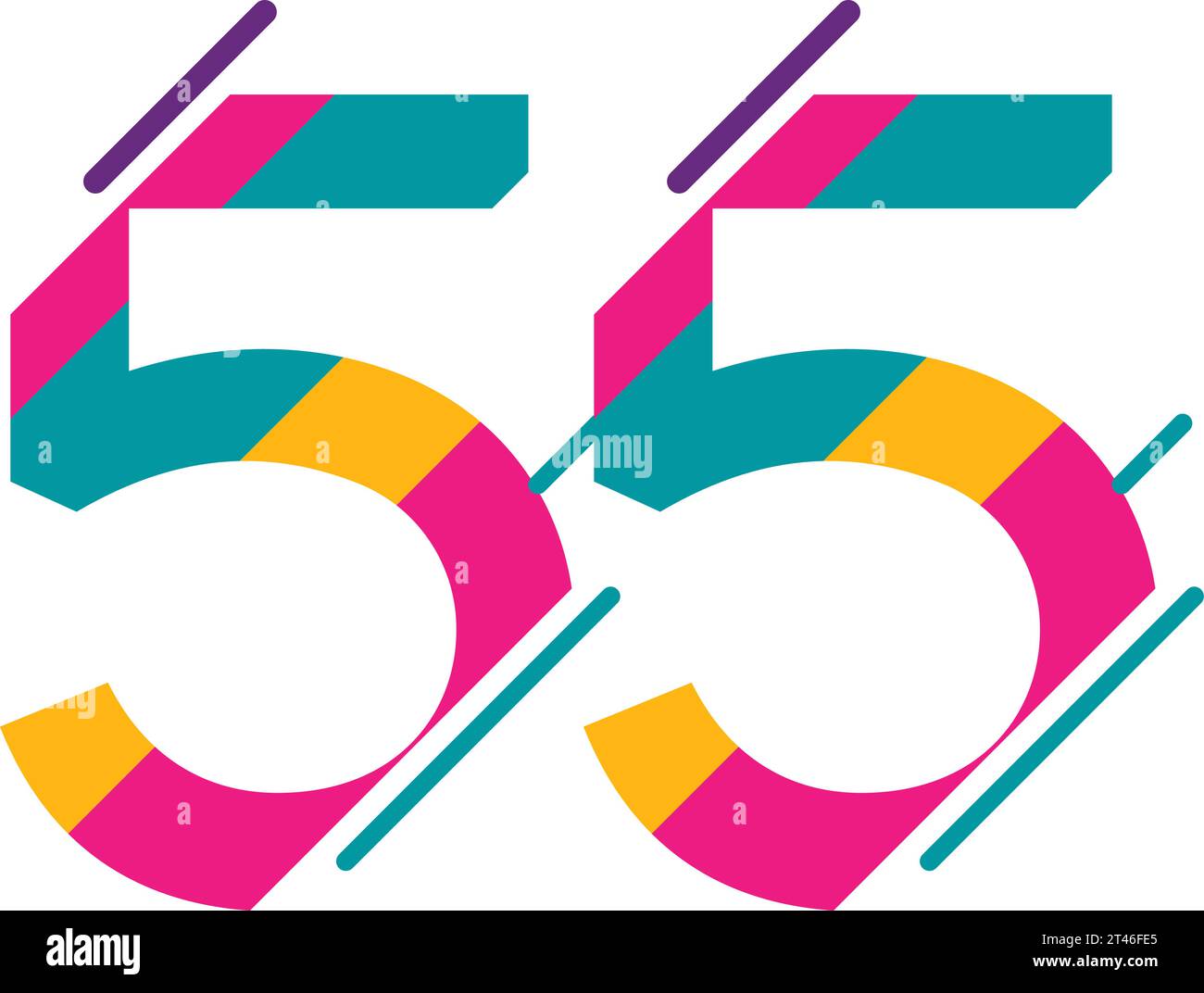 Template logo 55 anniversary vector hi-res stock photography and images ...