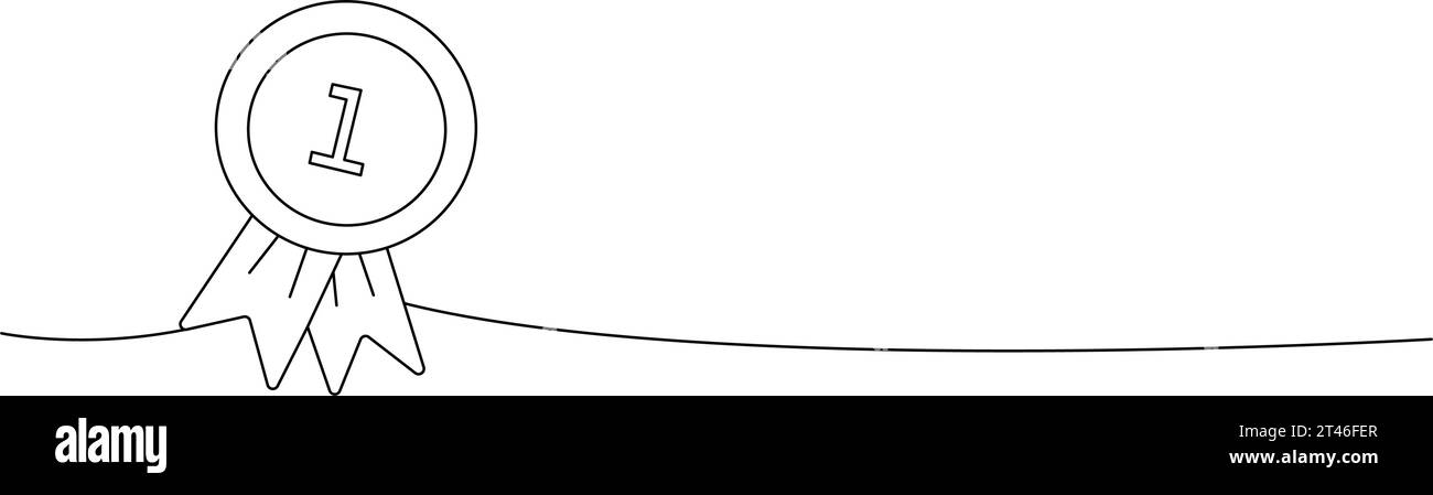 First place gold medal one line continuous drawing. Animals accessories ...