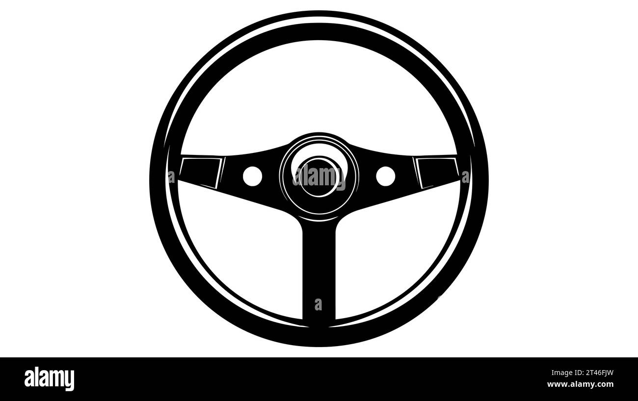Racing steering wheel icon on white background Stock Vector Image & Art ...