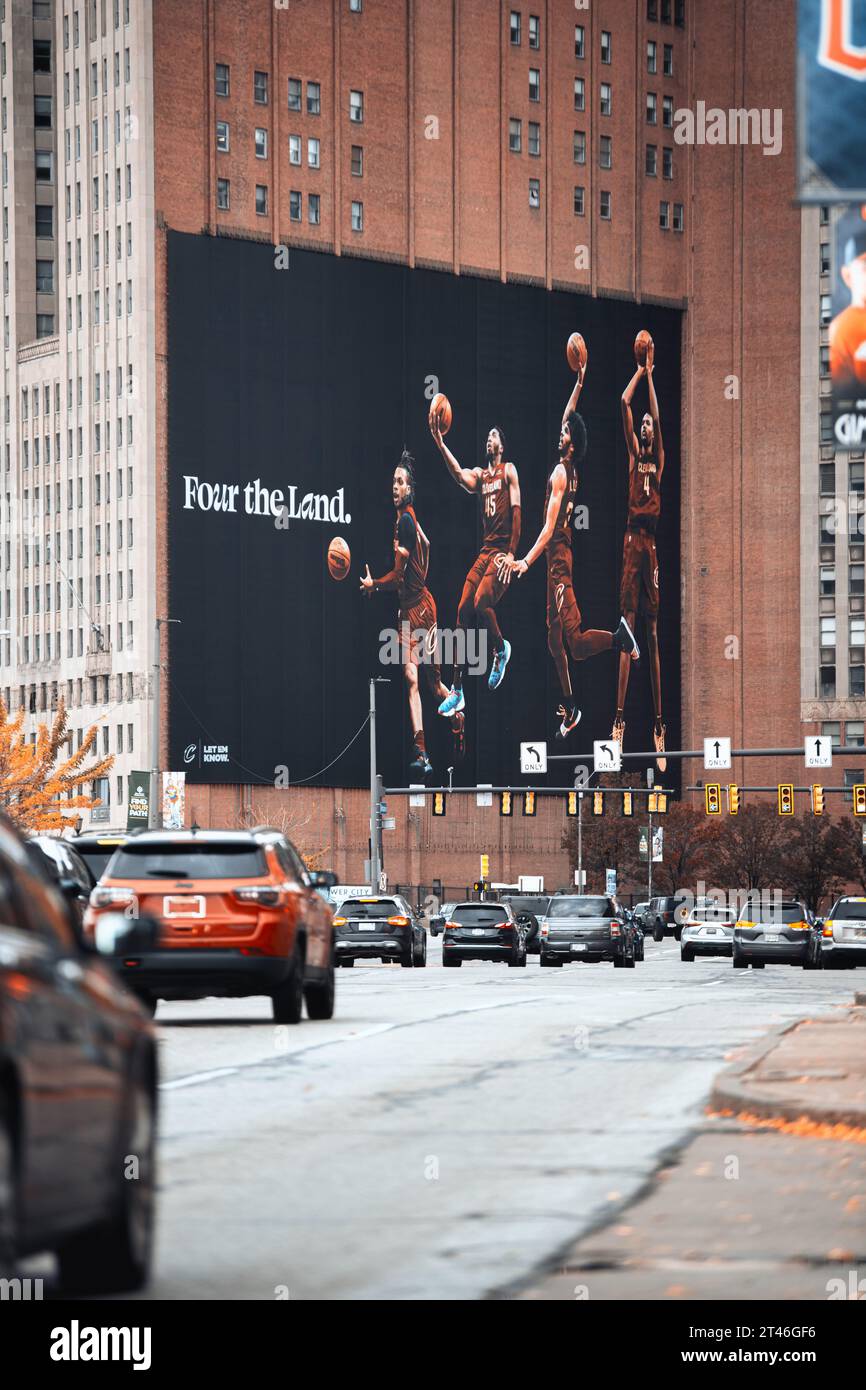 Cleveland Cavaliers Sherwin Williams Banner 2023 Stock Photo - Alamy