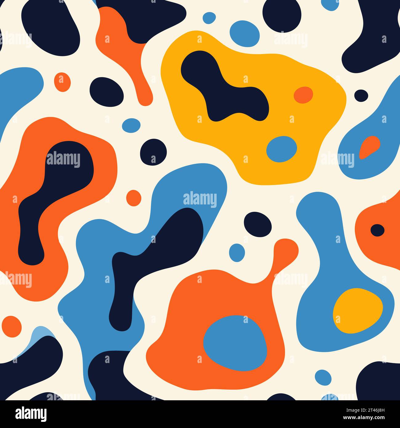 A colorful abstract seamless pattern on a white background. Vector ...