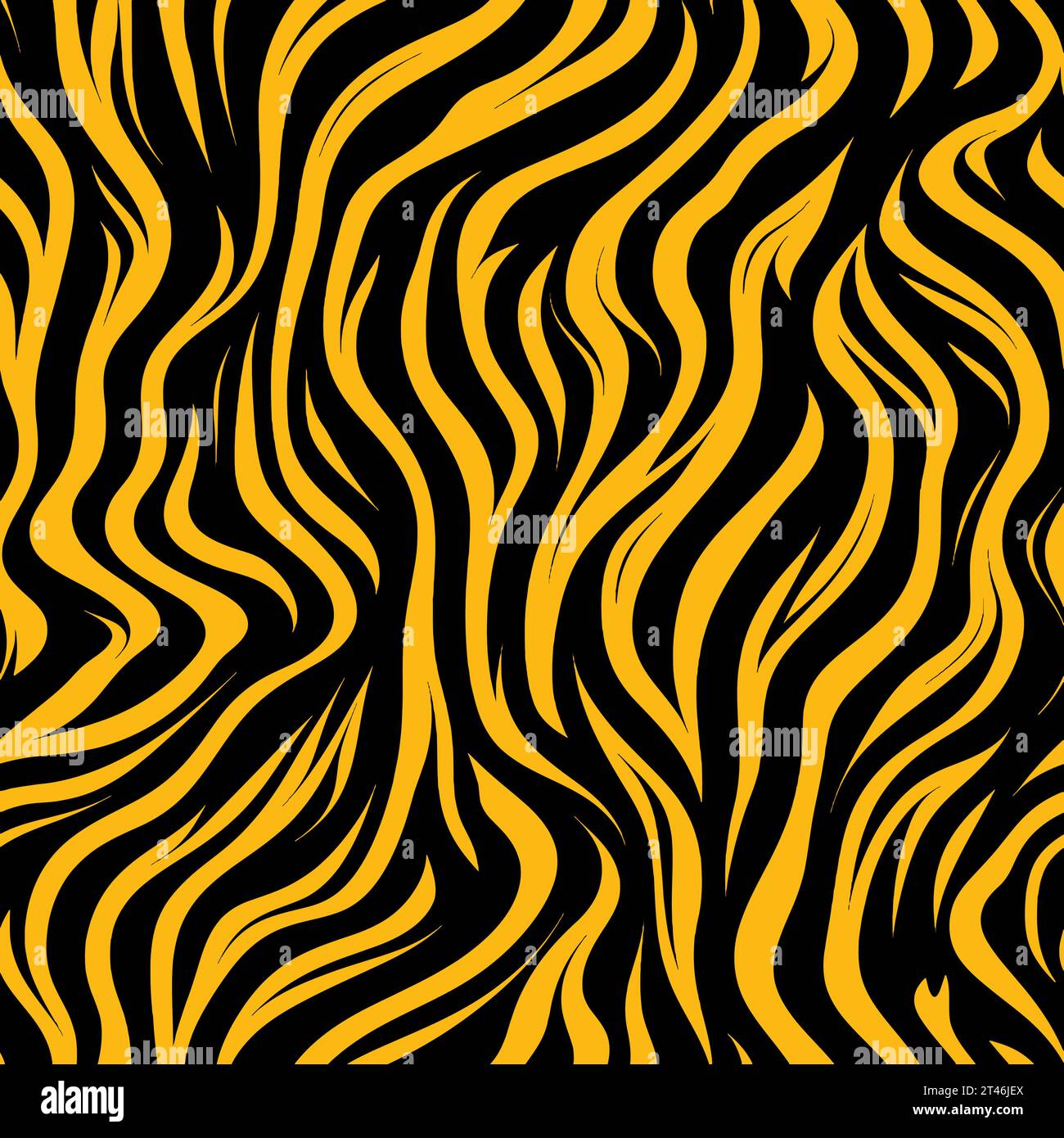 A yellow and black animal print seamless pattern. Vector illustration ...