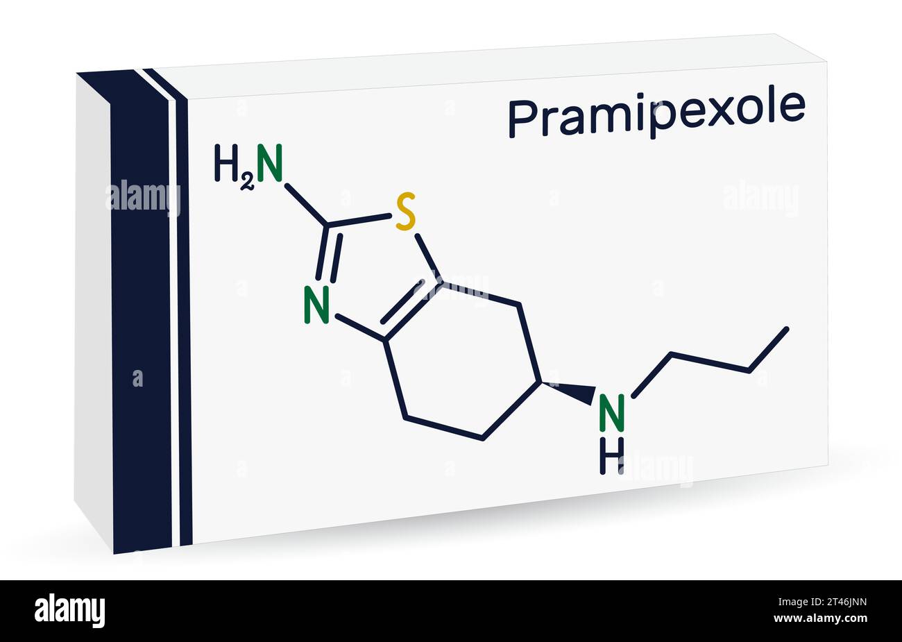 Pramipexole molecule. It is non-ergot dopamine agonist, medication used ...