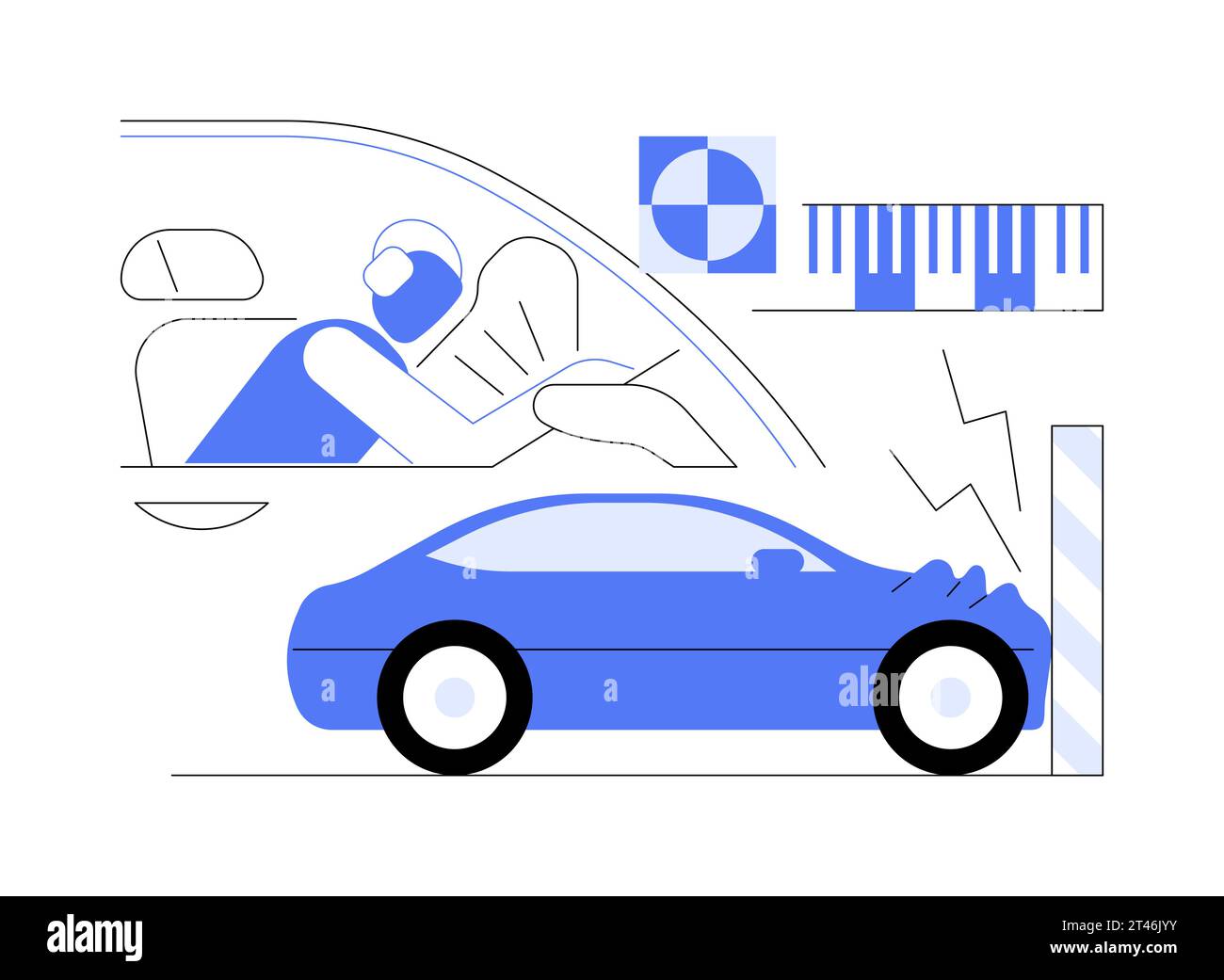 Crash test abstract concept vector illustration Stock Vector Image ...