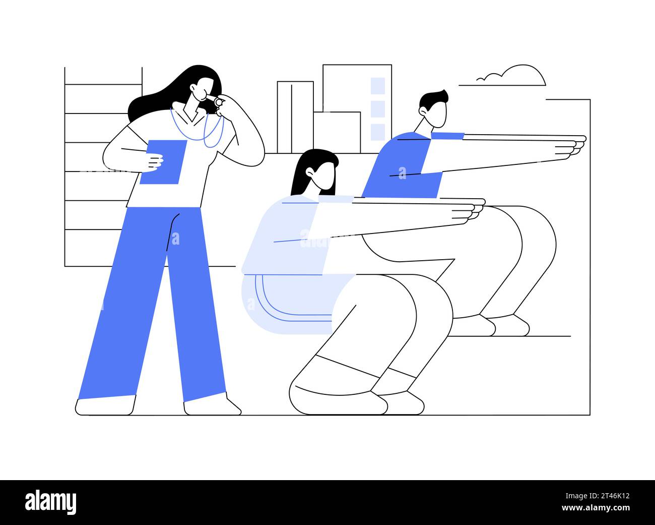 Training group isolated cartoon vector illustrations Stock Vector Image ...