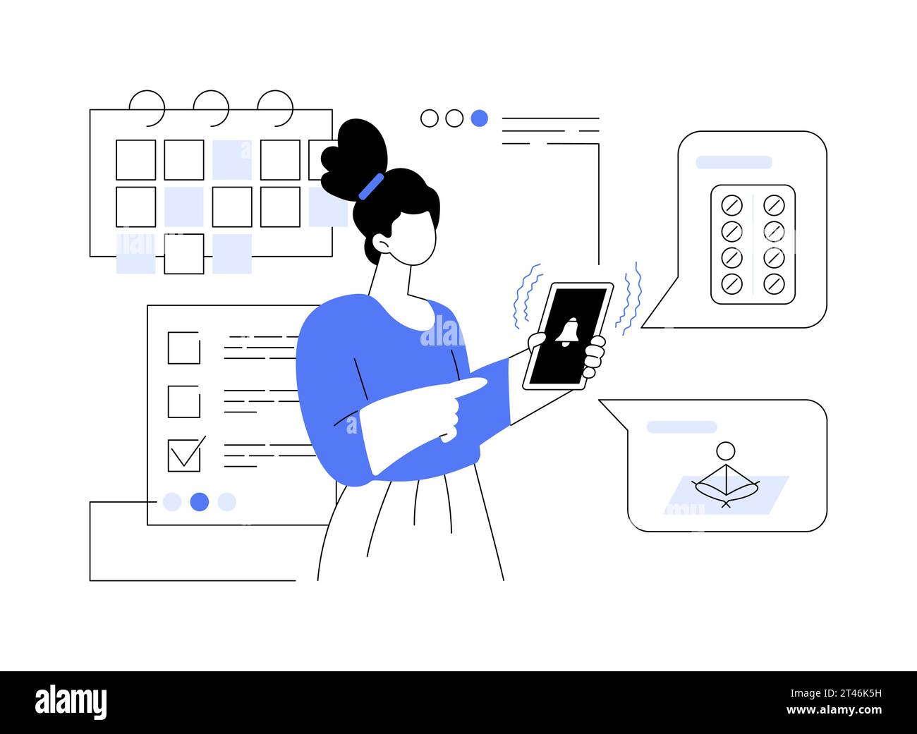 Reminder app abstract concept vector illustration Stock Vector Image ...