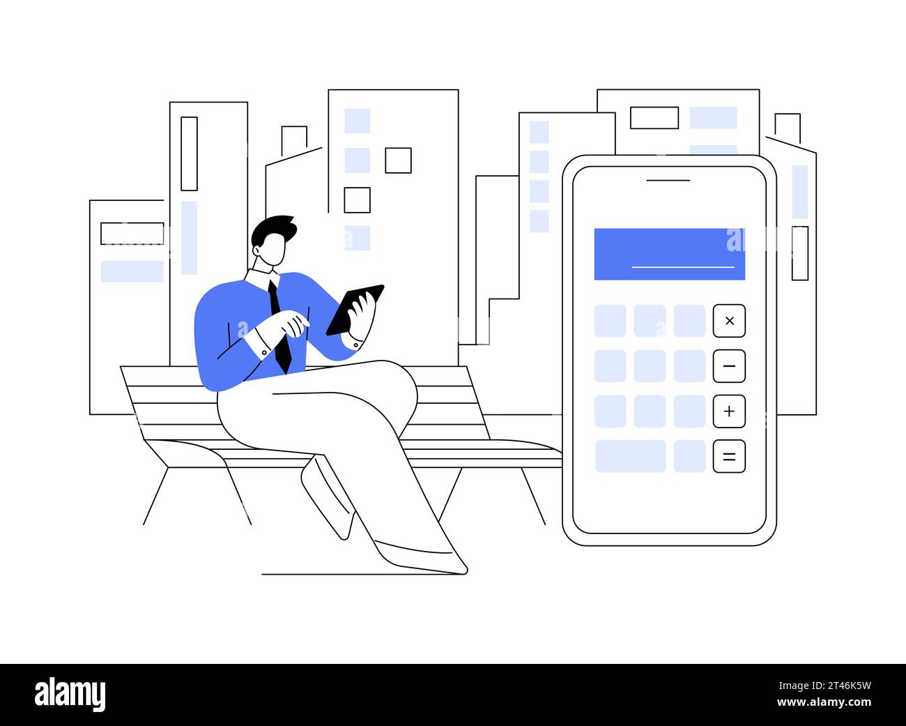 Calculator app abstract concept vector illustration Stock Vector Image ...