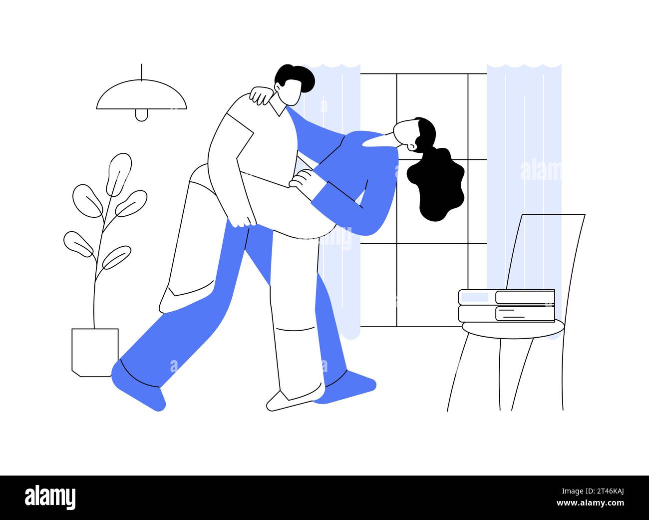 Training at home isolated cartoon vector illustrations Stock Vector ...