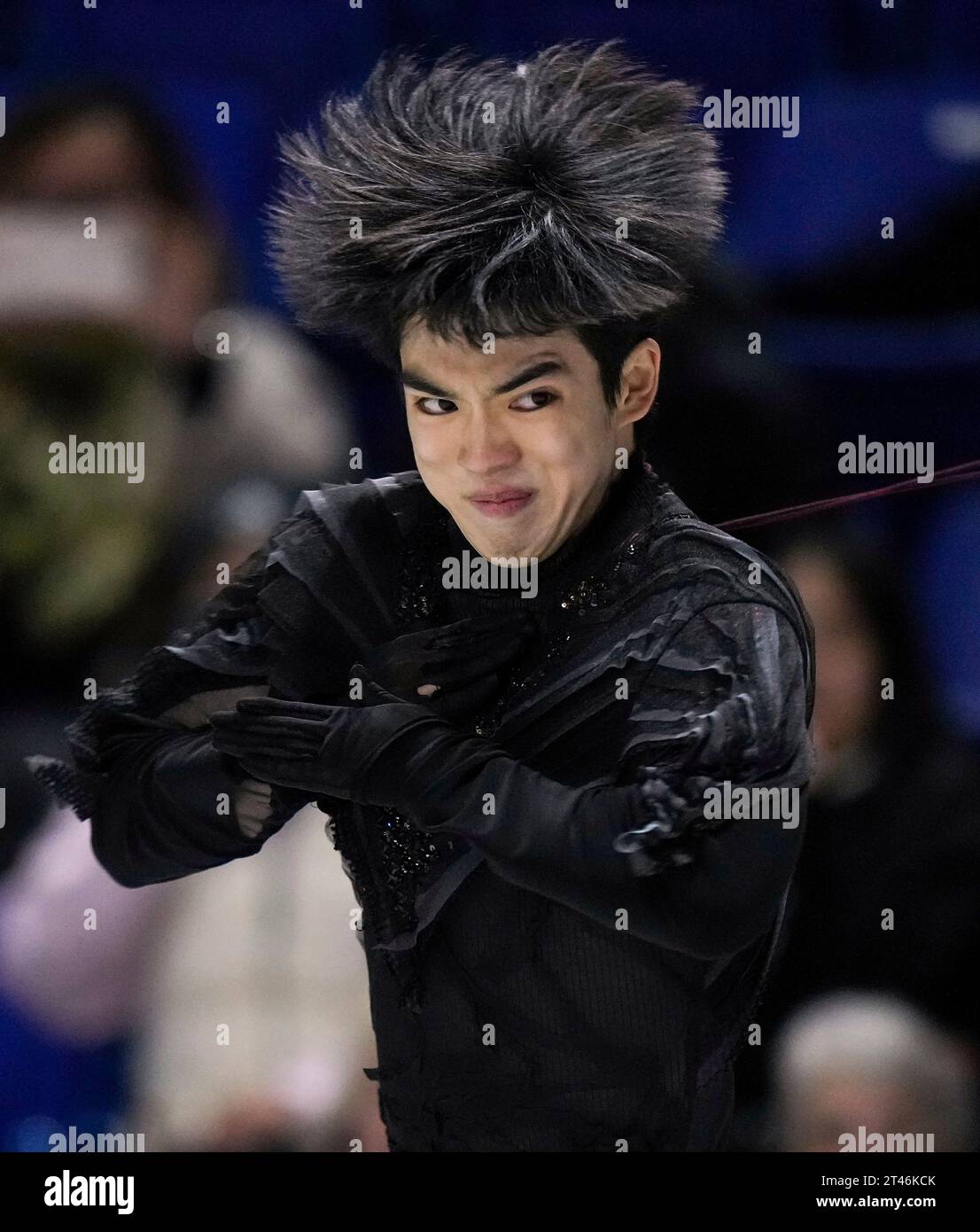 Cha Jun-hwan, of South Korea, performs his free program during the ...