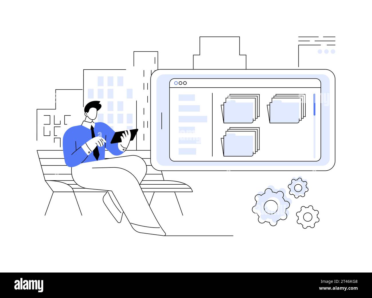 Remote control software abstract concept vector illustration Stock ...