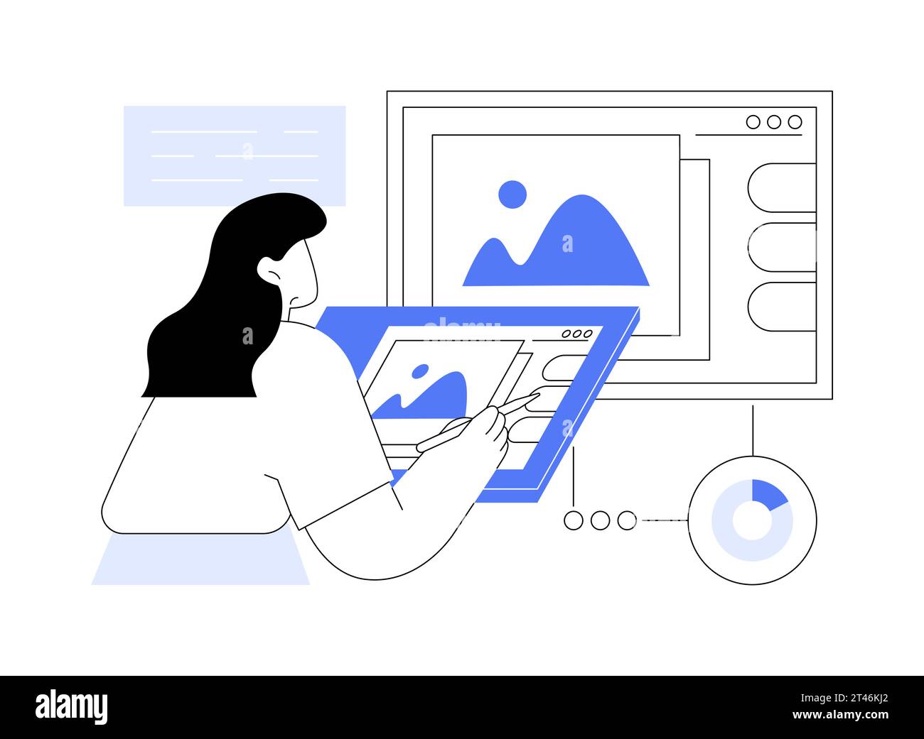 Digital podium isolated cartoon vector illustrations Stock Vector Image ...