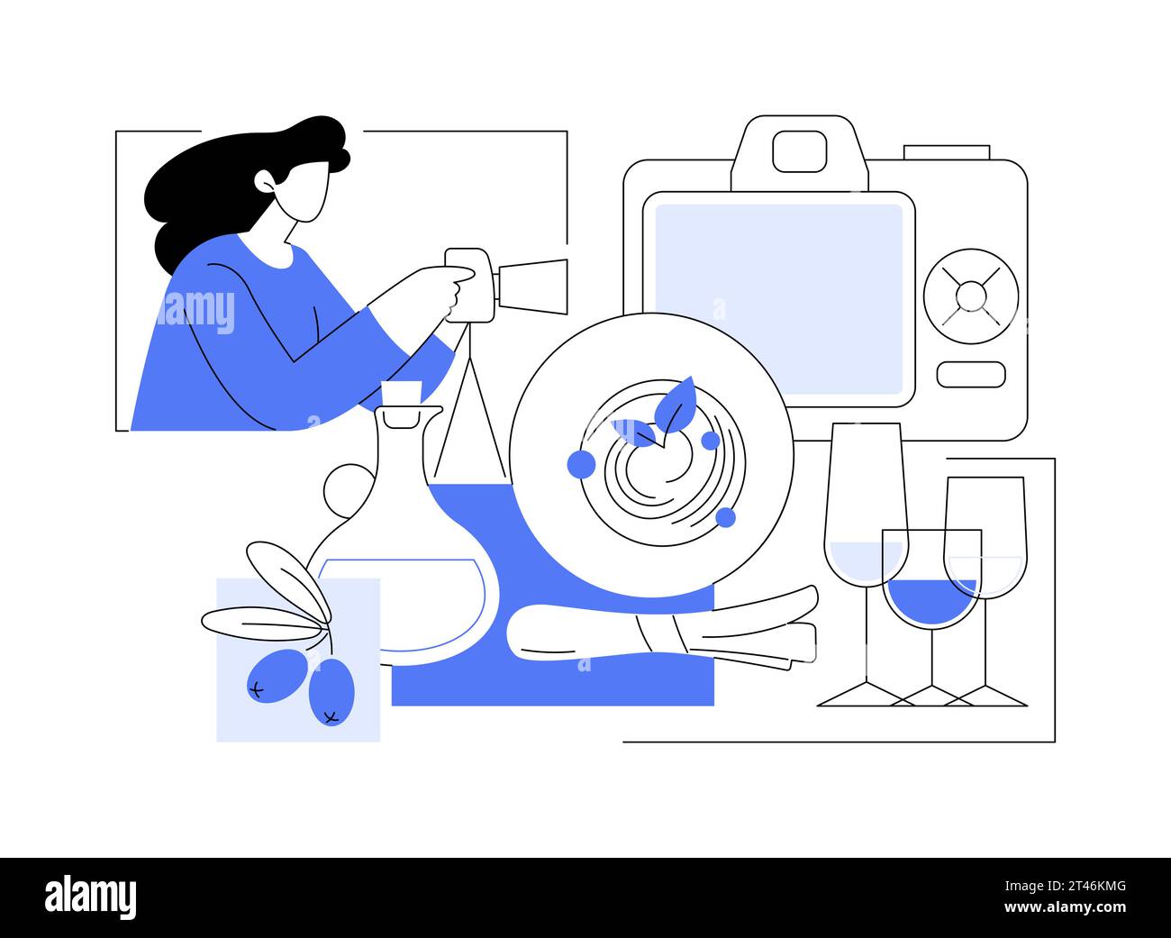 Food photography isolated cartoon vector illustrations Stock Vector ...