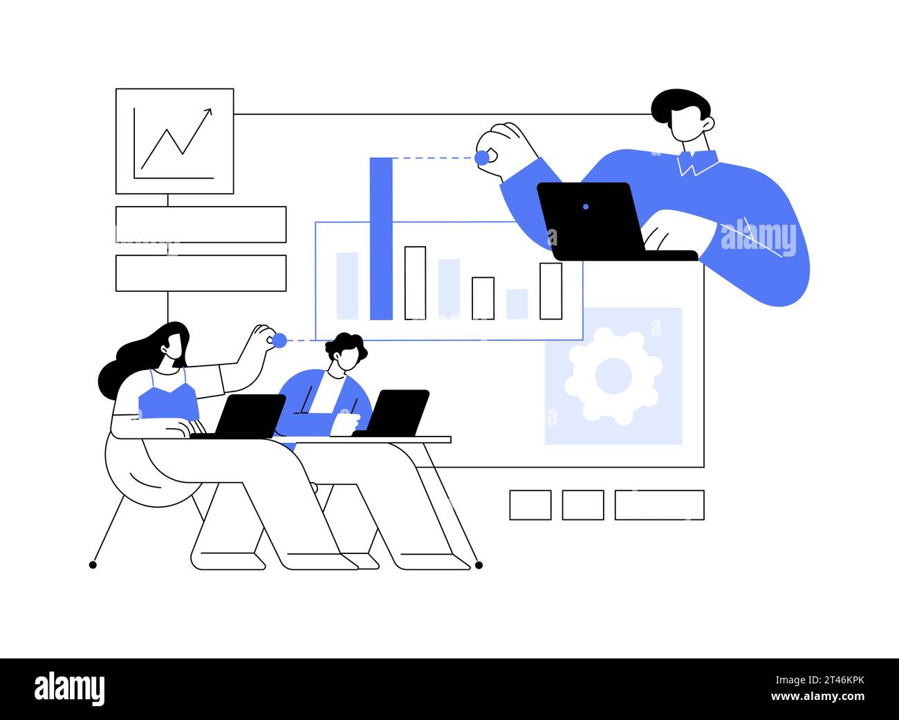 Workspace isolated cartoon vector illustrations Stock Vector Image ...