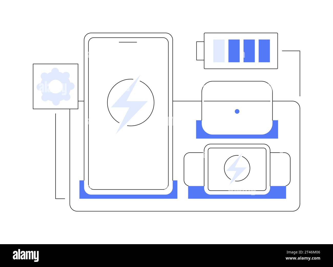 Charging station isolated cartoon vector illustrations Stock Vector ...