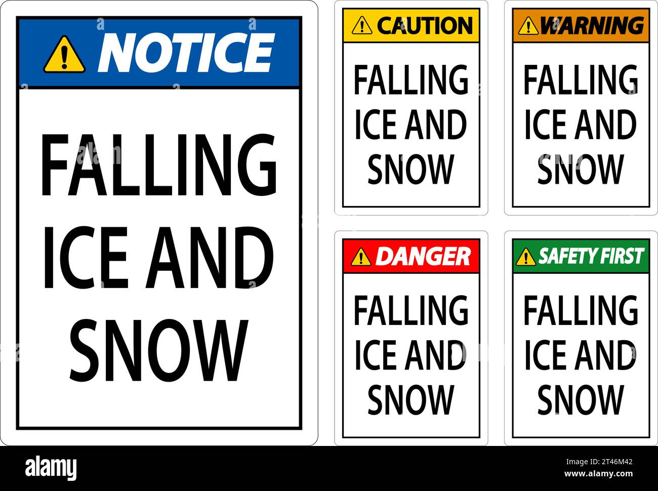 Falling snow hazard Stock Vector Images - Alamy