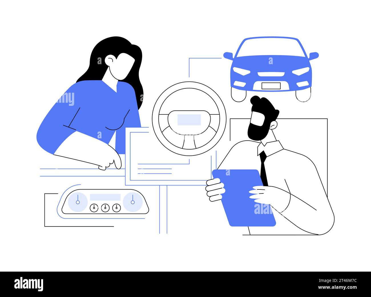 Car interior design abstract concept vector illustration Stock Vector ...