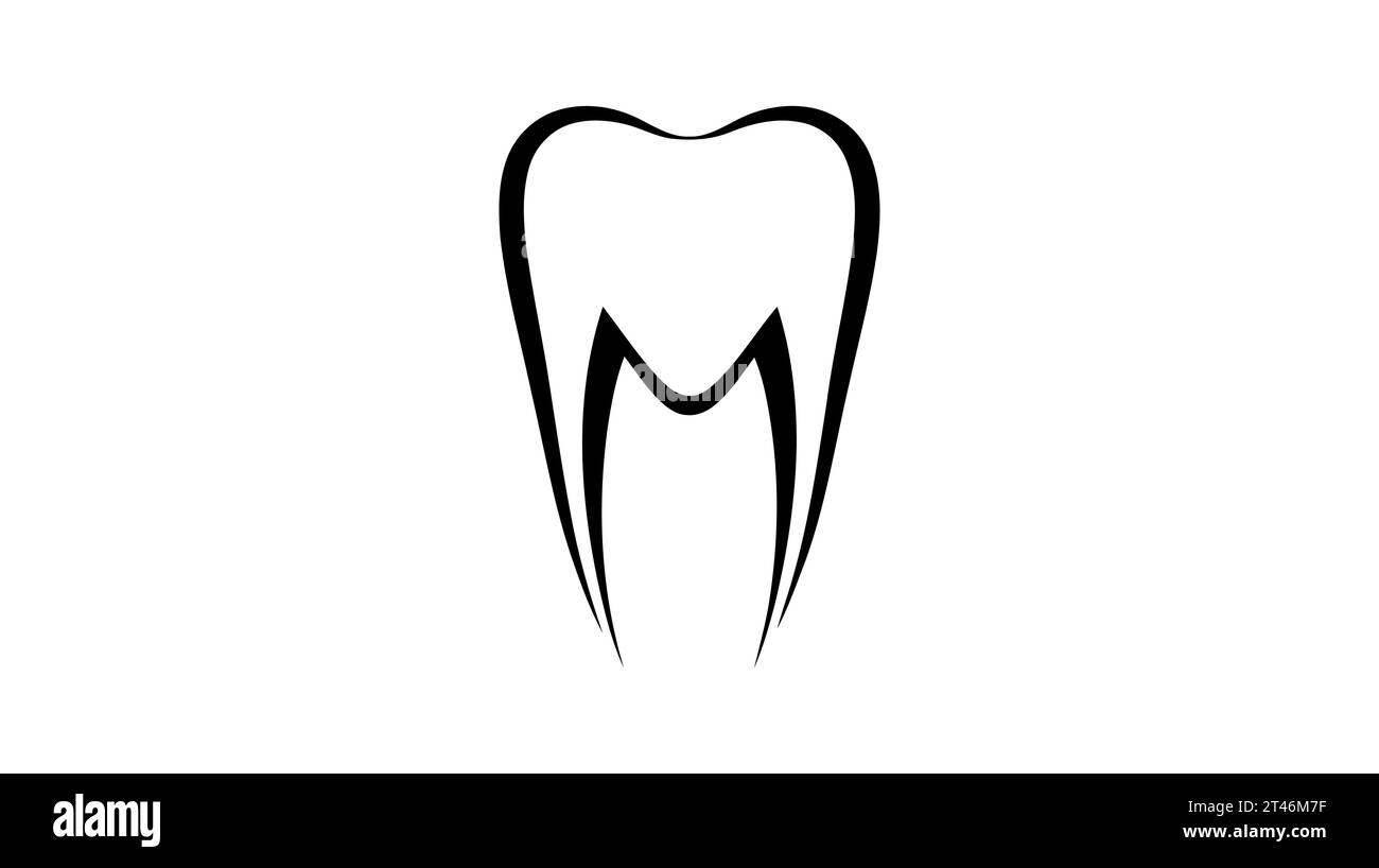Tooth icon vector on white background. Vector illustration Stock Vector ...