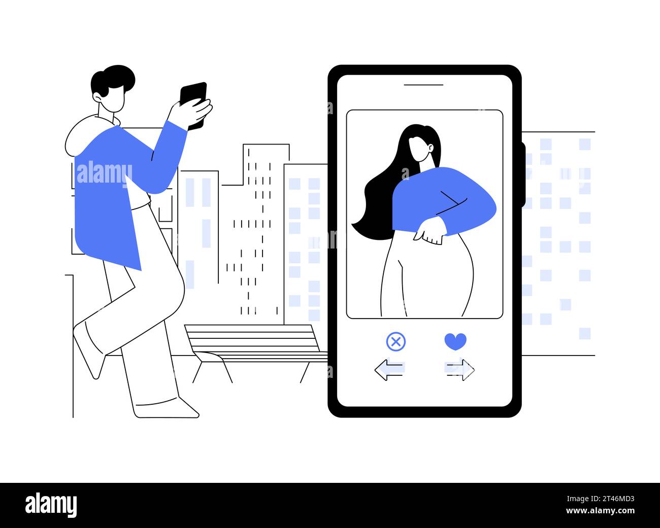 Dating app abstract concept vector illustration Stock Vector Image ...