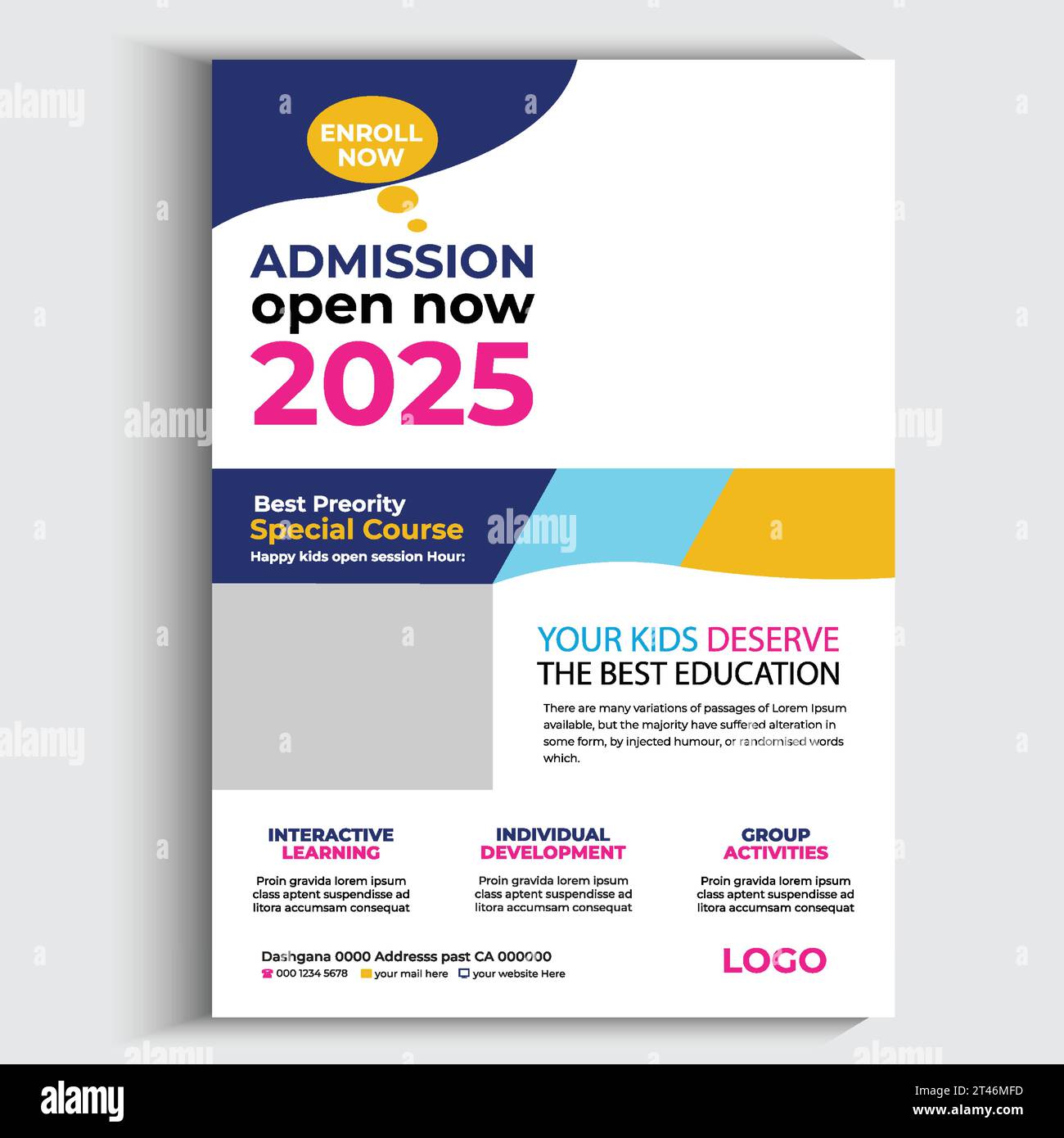 School admission flyer hi-res stock photography and images - Alamy