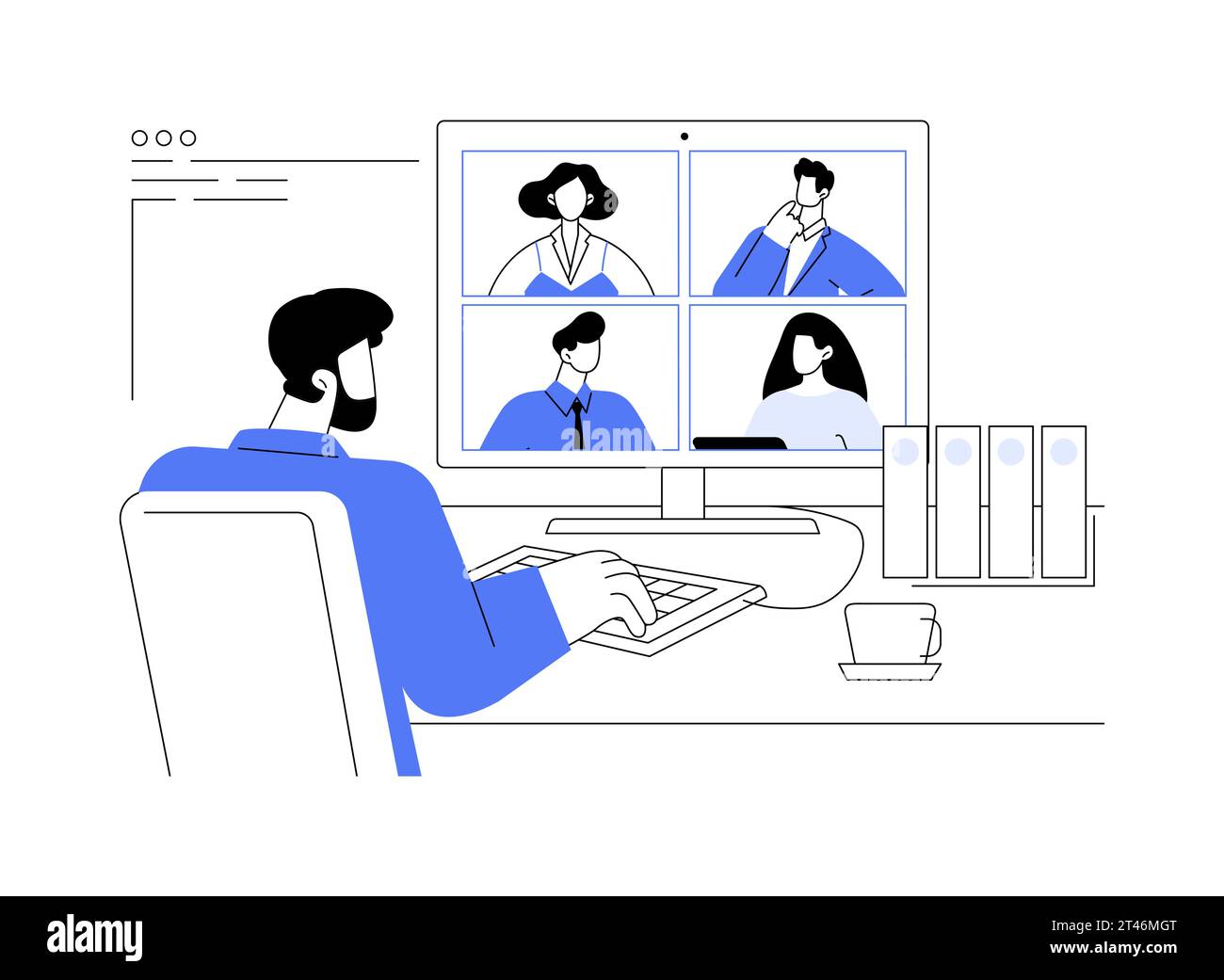 Software for video conferencing Stock Vector Images - Alamy