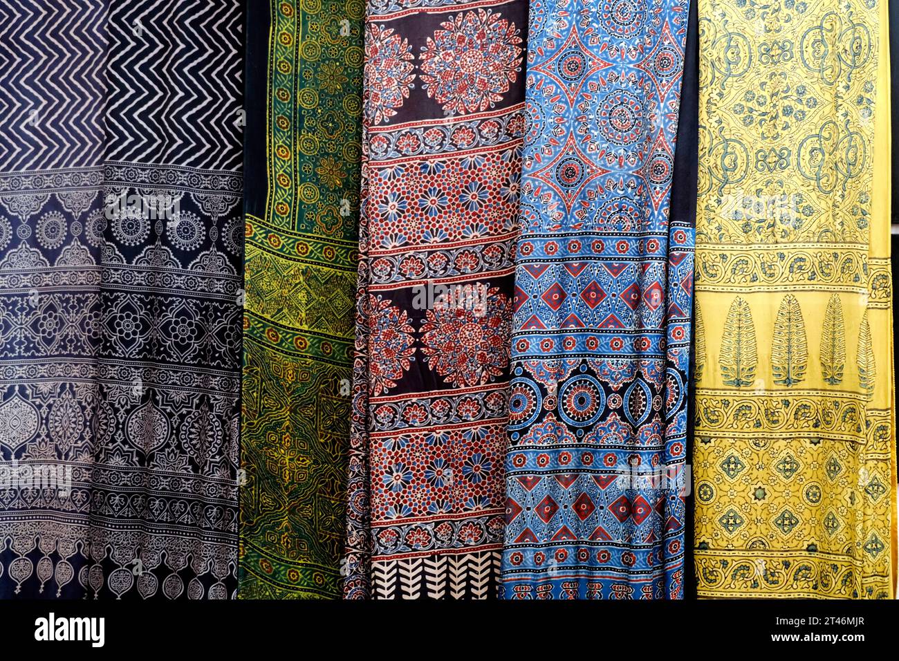 Traditional Indian ladies' dress material, Different textures and color ...