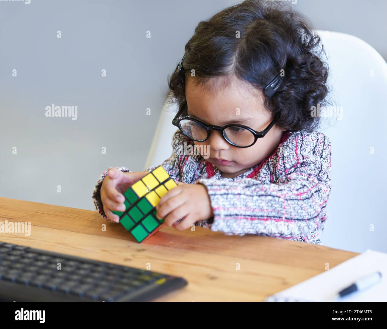 Kid rubix cube hi-res stock photography and images - Alamy