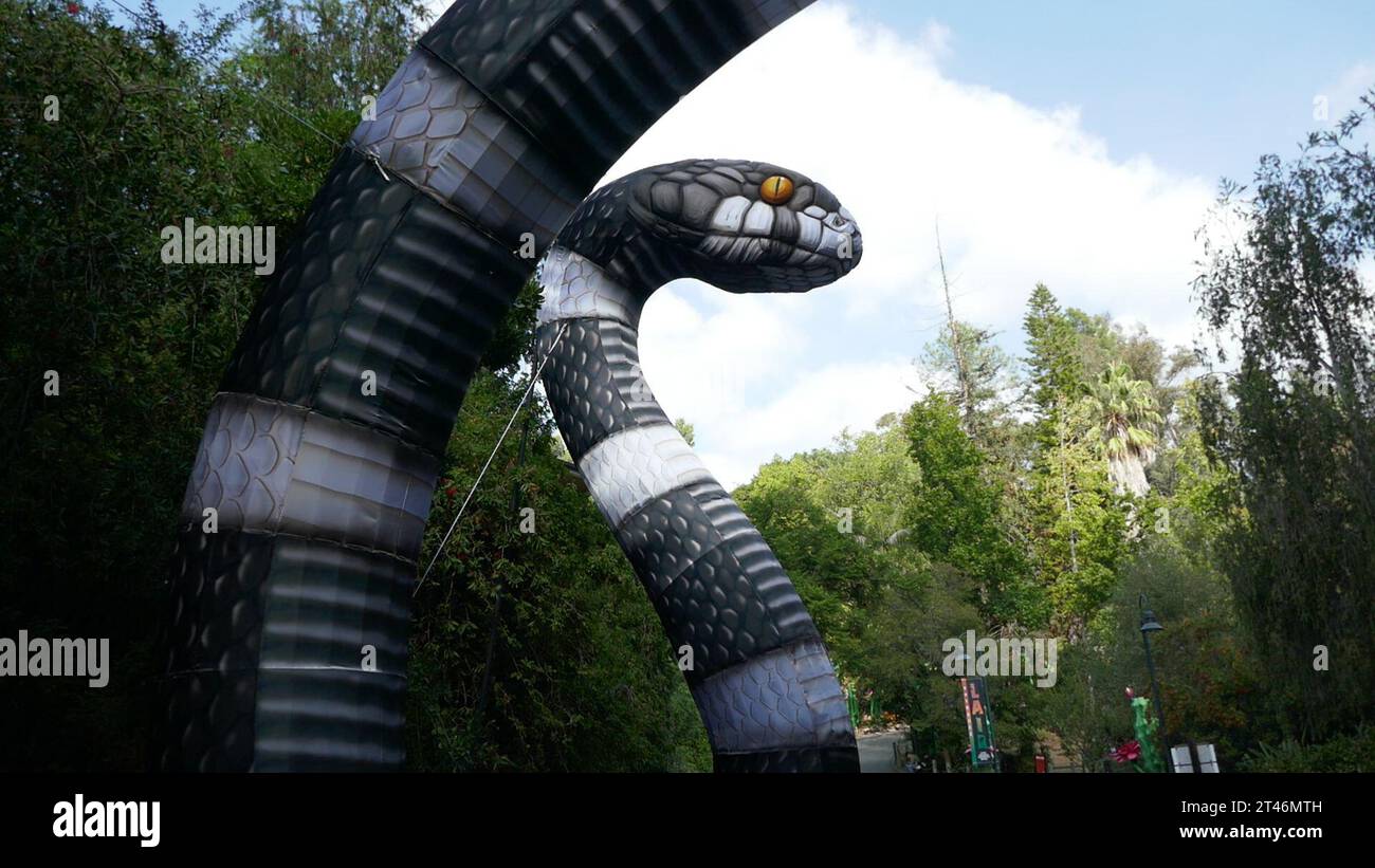 Los Angeles, California, USA 27th October 2023 Zoo Lights Snake Tunnel ...
