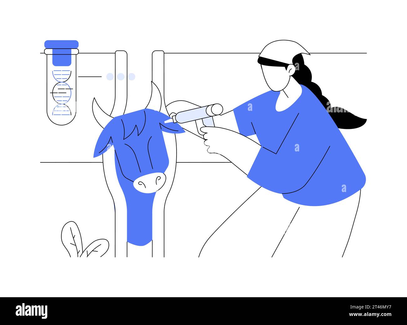 Cattle hormones abstract concept vector illustration Stock Vector Image ...