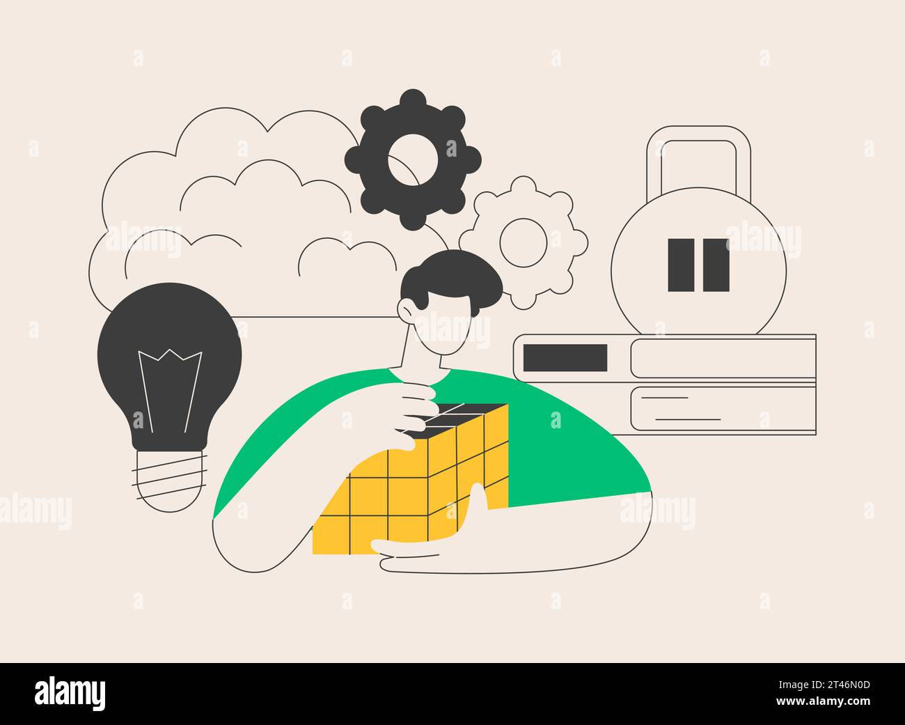 Mind fitness abstract concept vector illustration Stock Vector Image ...