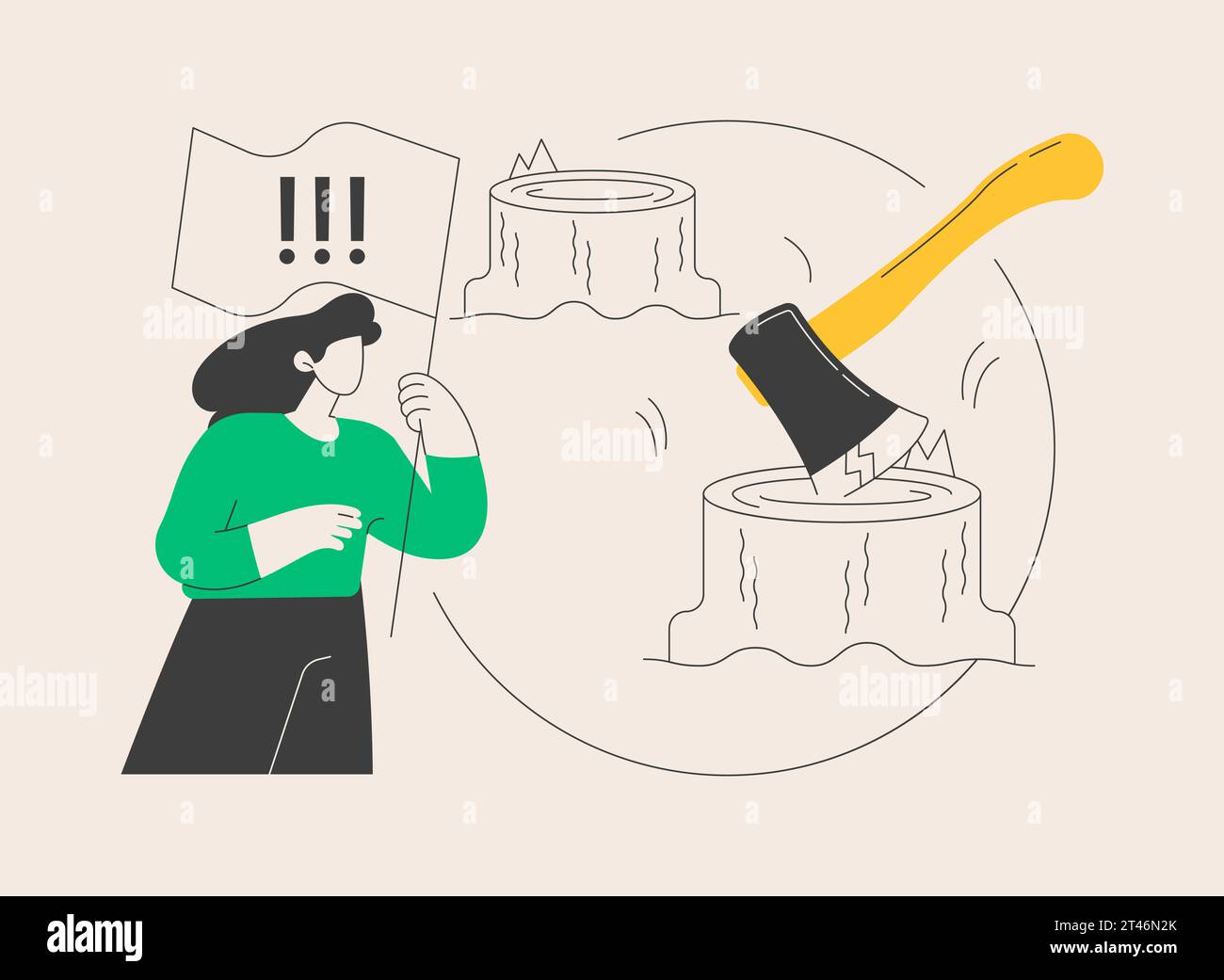 Deforestation abstract concept vector illustration Stock Vector Image ...