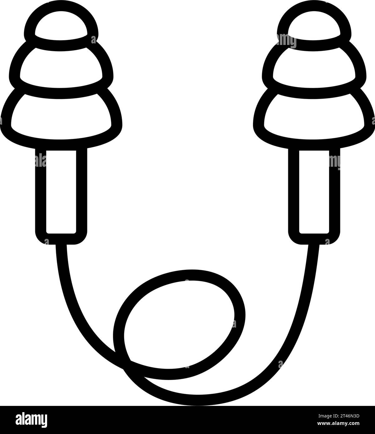 Earplug Outline Icon. Linear style sign isolated on white background ...