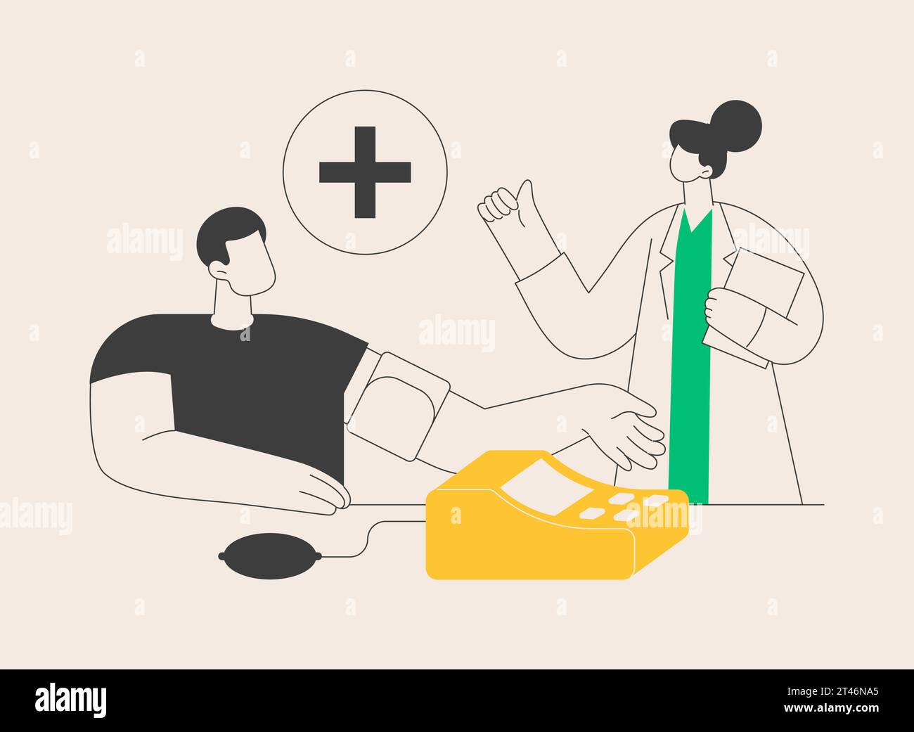 Blood pressure screening abstract concept vector illustration Stock ...