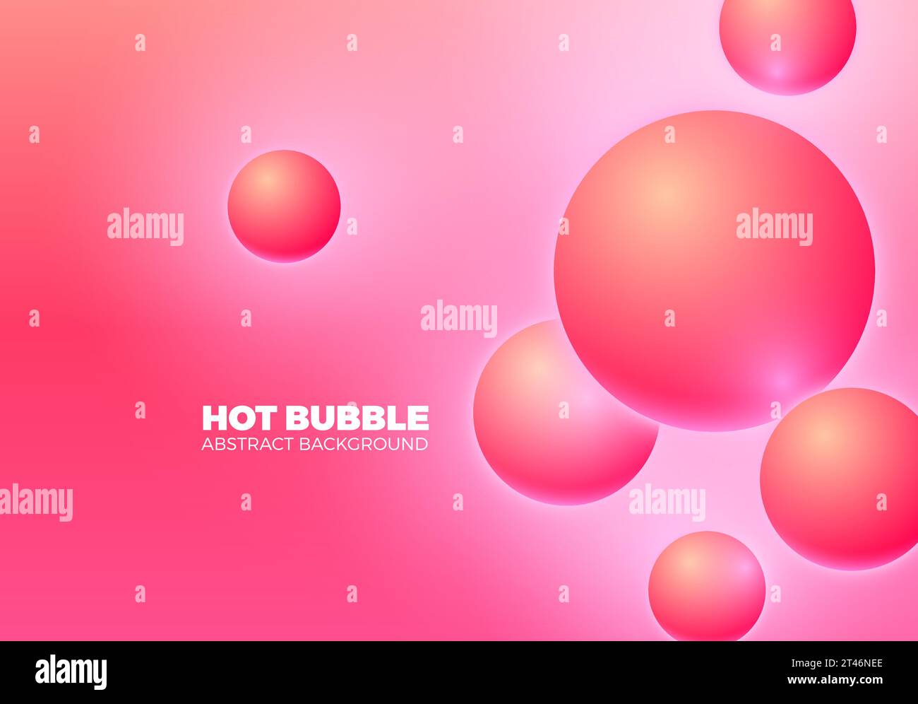 Abstract background with hot pink shiny balls floating in motion Stock ...