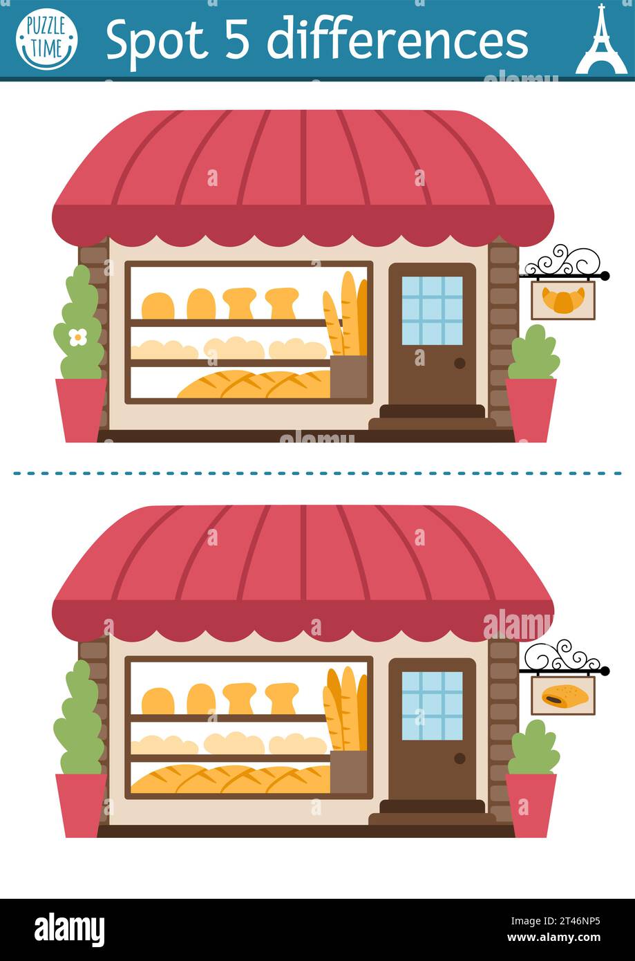 Find differences game for children. Educational activity with cute ...