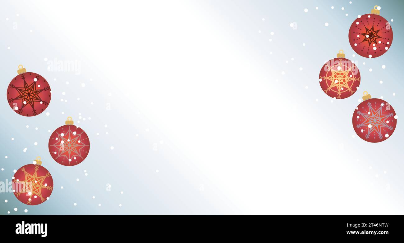 Background or banner with christmas balls with text space. Christmas ...