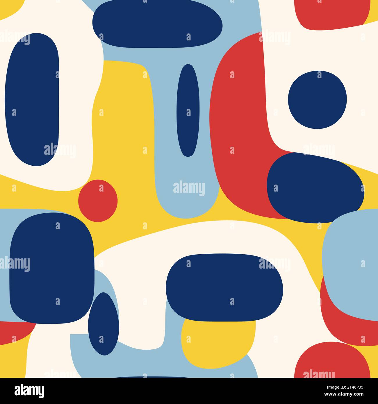 A colorful abstract seamless pattern on a white background. Vector ...