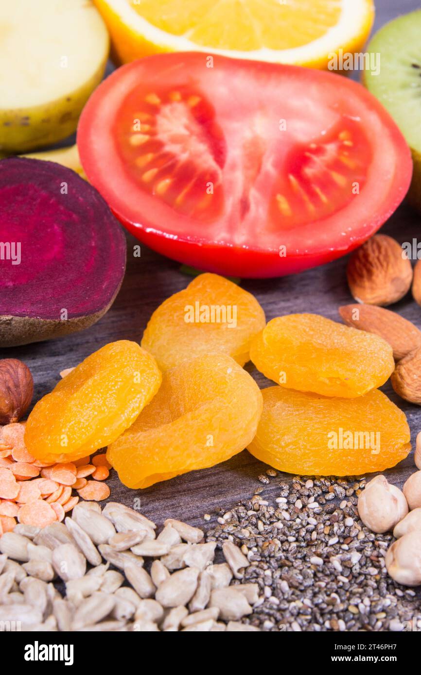 Healthy eating as source natural potassium, vitamin K, minerals and ...
