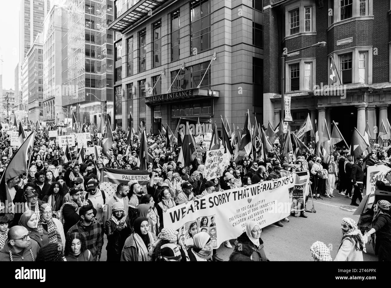 Toronto, Canada - 28 October 2023: Anti-war march in Toronto by ...