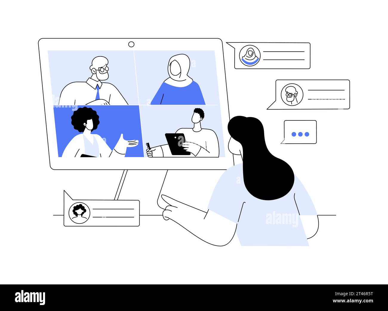 Team chat abstract concept vector illustration Stock Vector Image & Art ...