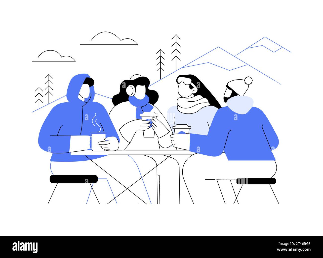 Chilling after ride isolated cartoon vector illustrations Stock Vector ...