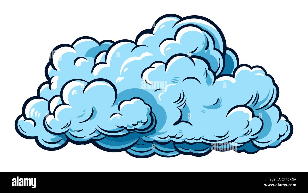 Clouds isolated on a white background. Simple cute cartoon design. Icon or logo collection ...