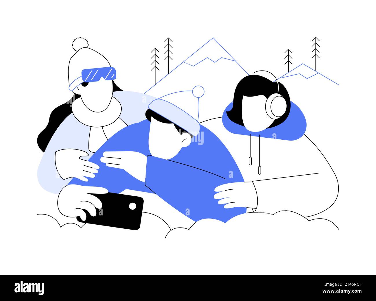 Winter park fun isolated Cut Out Stock Images & Pictures - Alamy