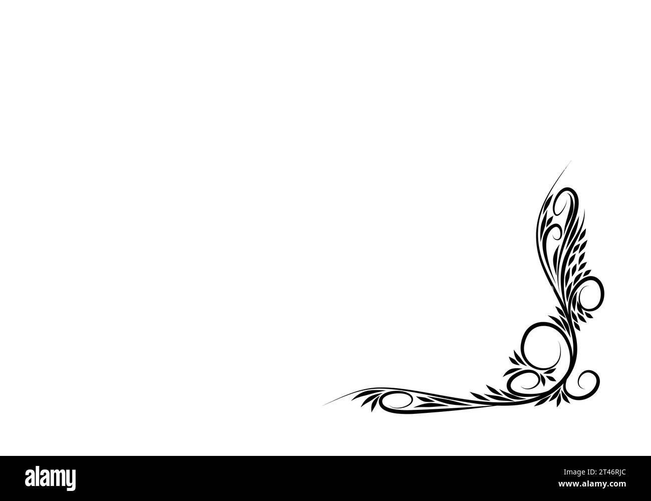 Floral retro corner border, vector illustration Stock Vector Image ...