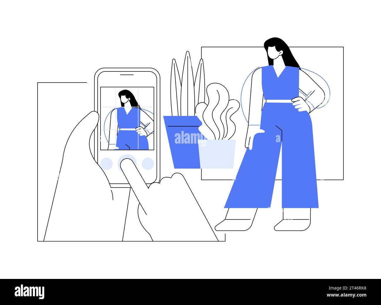 Smartphone photography isolated cartoon vector illustrations Stock ...