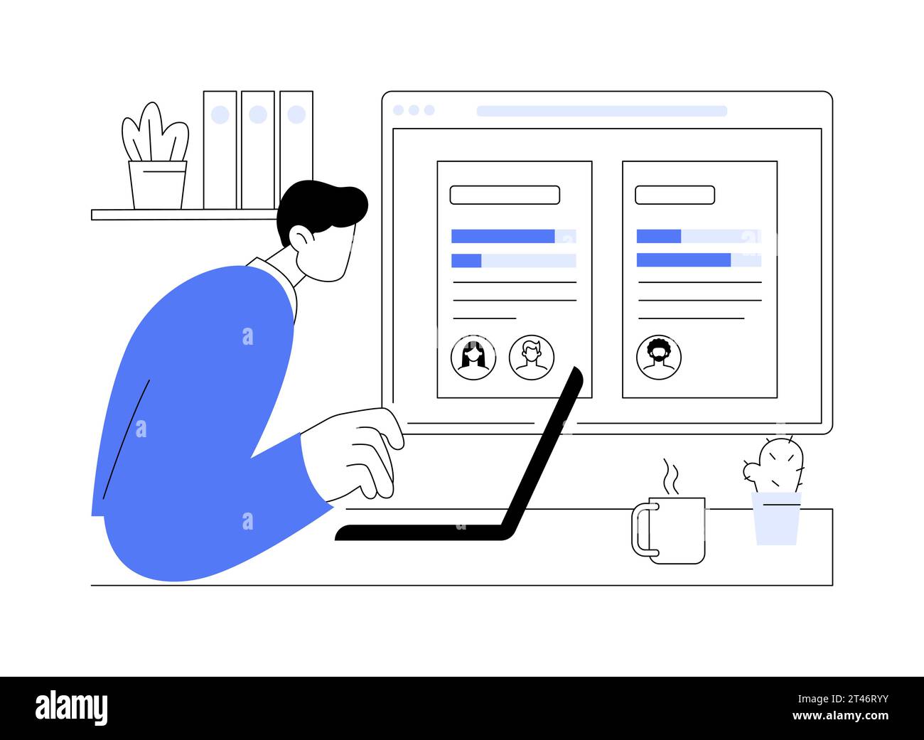 Project status updates abstract concept vector illustration Stock ...