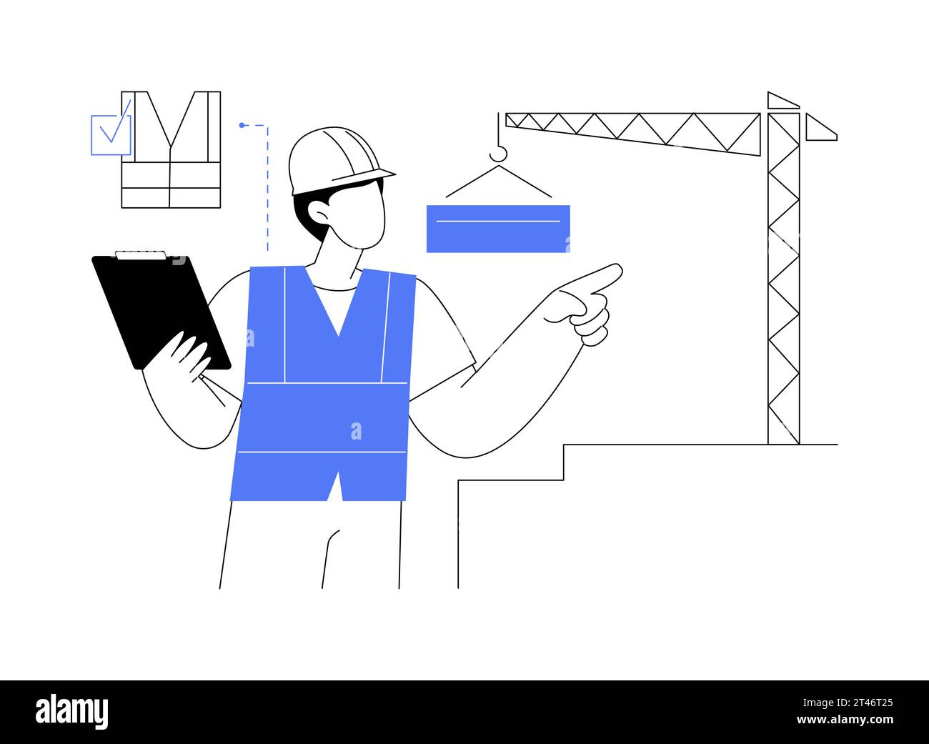 Reflective vest abstract concept vector illustration Stock Vector Image ...