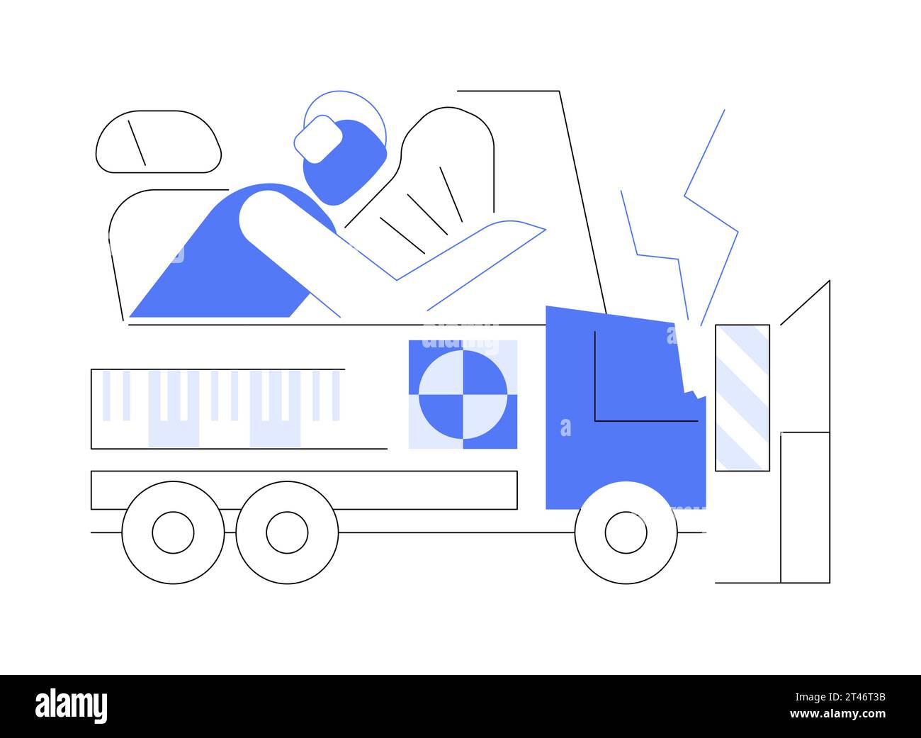 Truck crash test abstract concept vector illustration Stock Vector ...